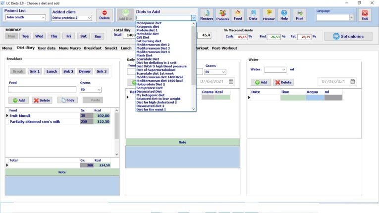 Meal Planning Software for nutritionists and dietitians - LC Diet ...